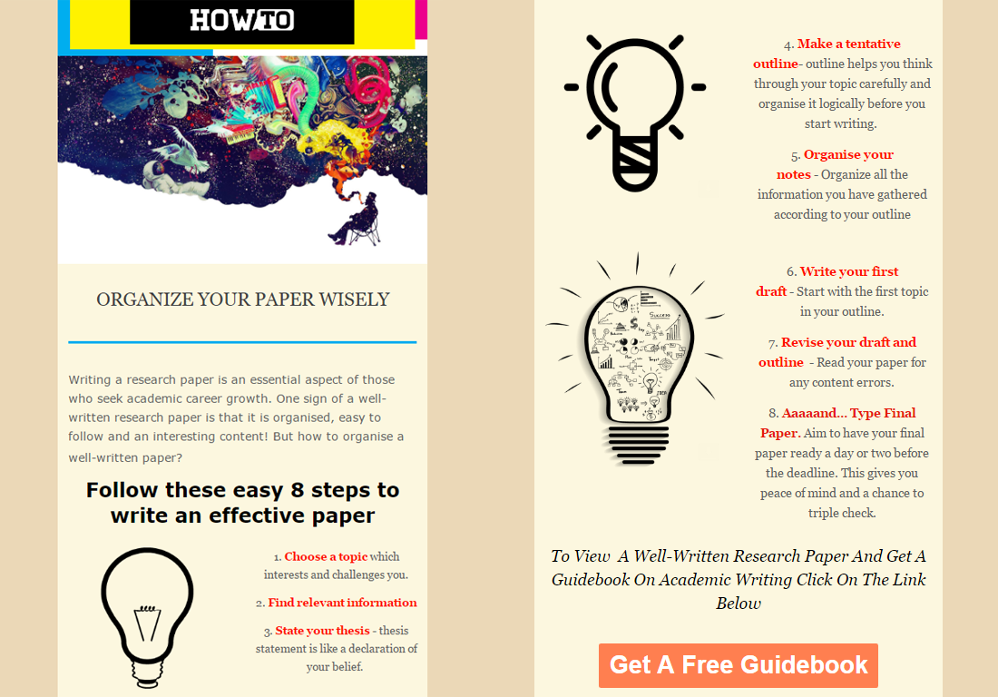 How to Organize Your Paper Wisely
