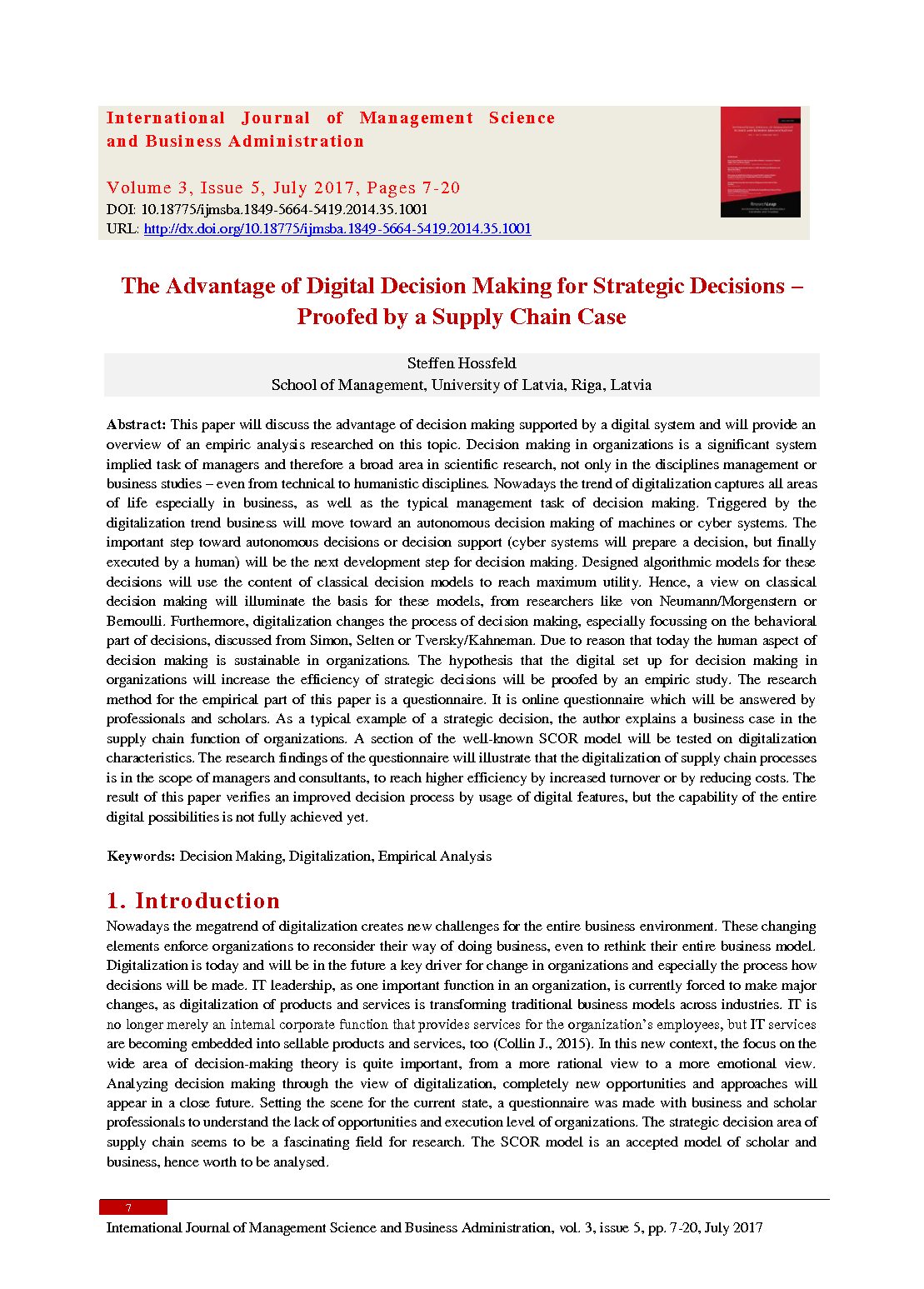 1. The Advantage of Digital Decision Making for Strategic Decisions ...