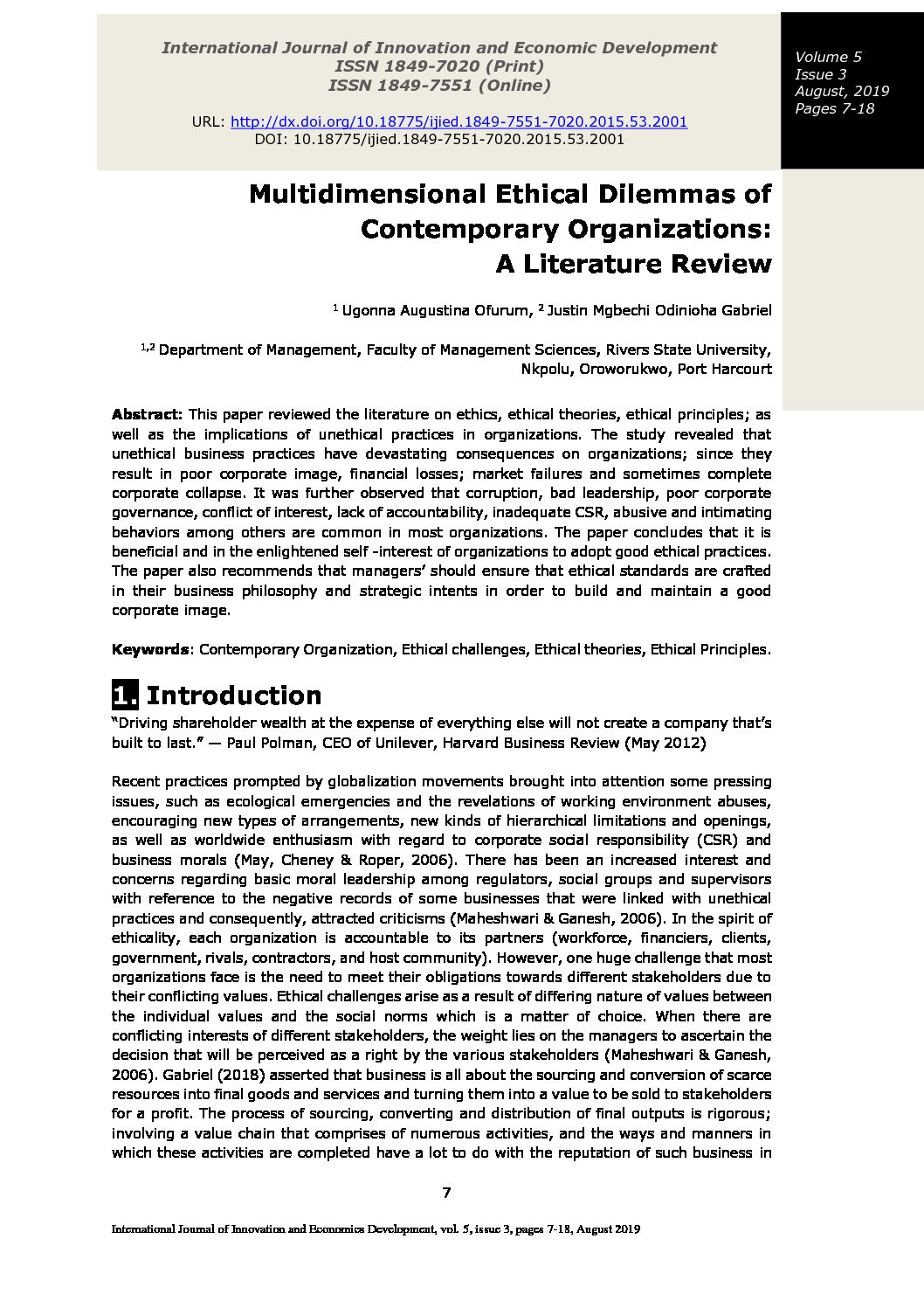 01. Multidimensional Ethical Dilemmas of Contemporary Organizations ...
